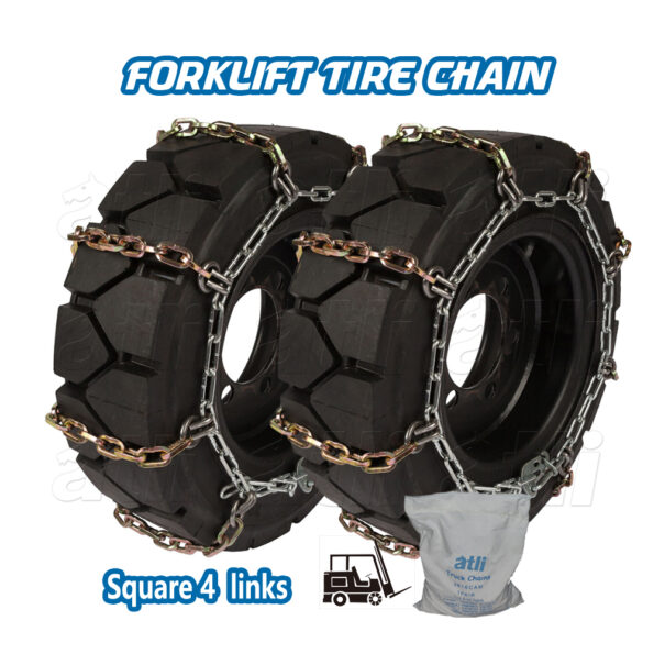 FTD4-Square Link Standard Forklift Tire Chains – Snow chain factory in ...