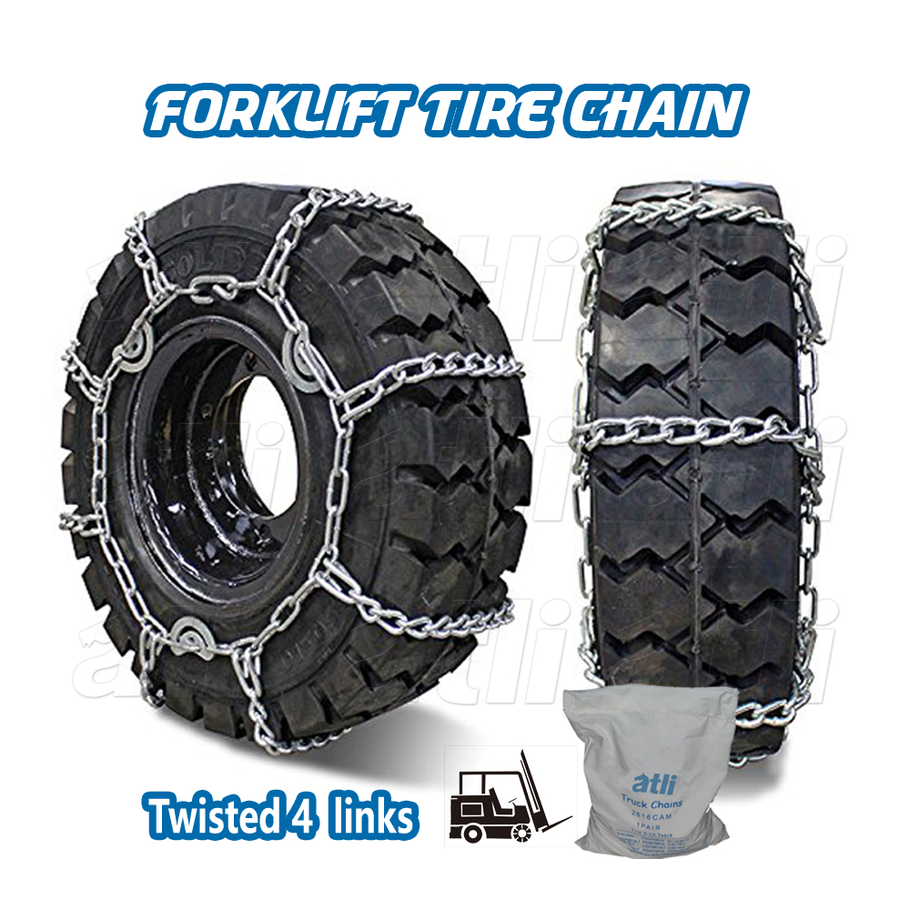 FL4 Twisted Link Ladder Type Forklift Tire Chains Snow Chain Factory FL4 Twisted Link Ladder Type Forklift Tire Chains Snow Chain Factory